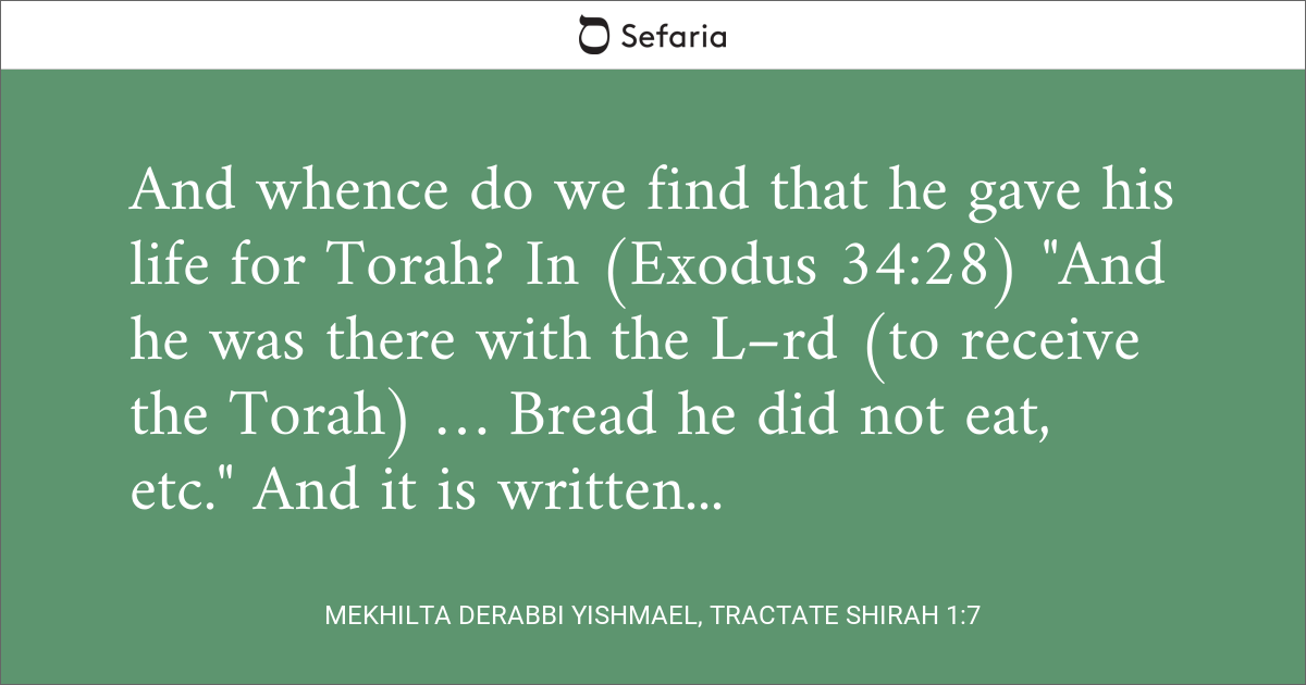 Mekhilta DeRabbi Yishmael, Tractate Shirah 1:7