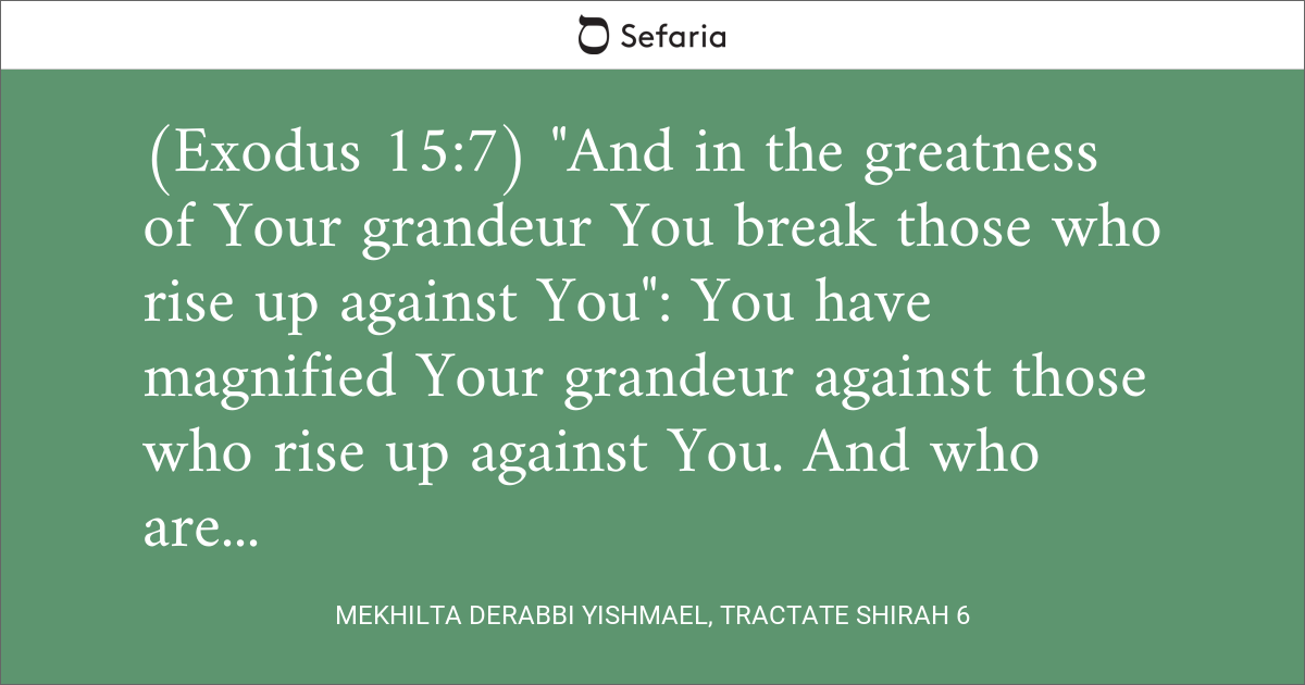 Mekhilta DeRabbi Yishmael, Tractate Shirah 6