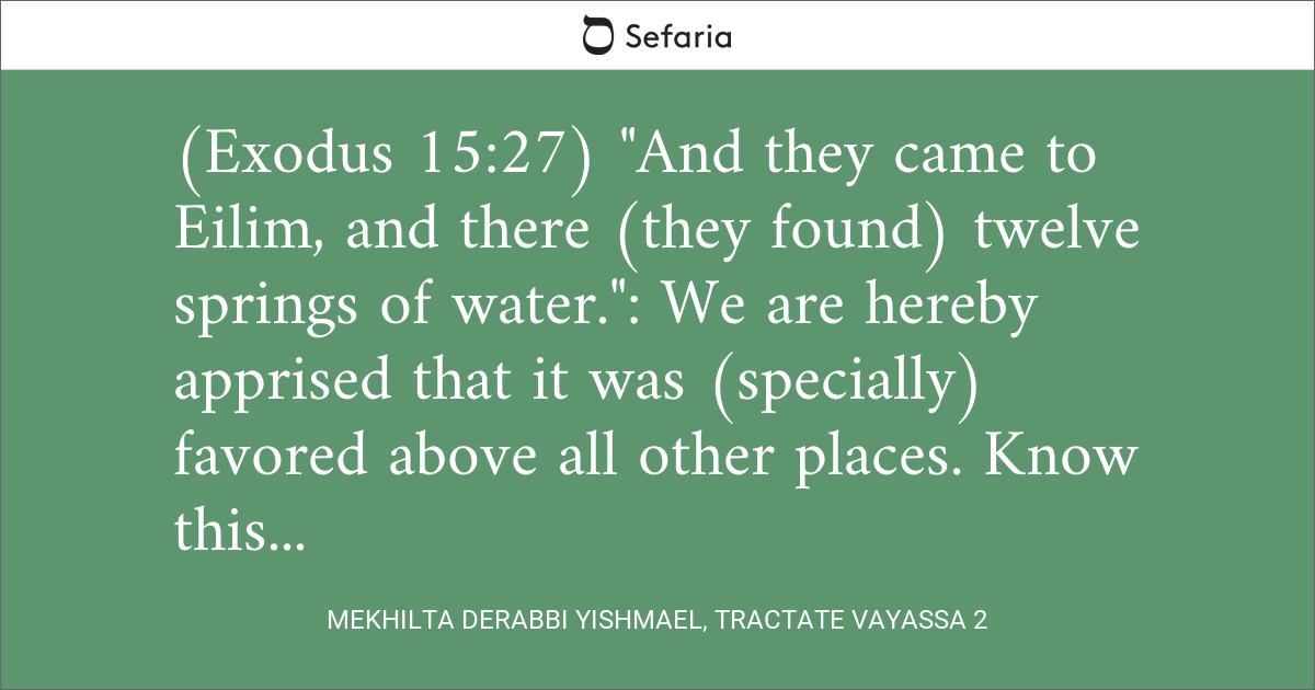 Mekhilta DeRabbi Yishmael, Tractate Vayassa 2