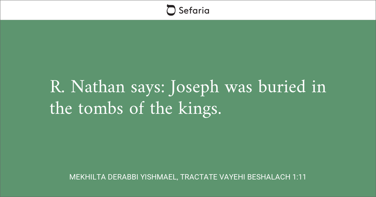 Mekhilta DeRabbi Yishmael, Tractate Vayehi Beshalach 1:11