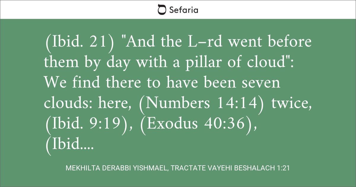 Mekhilta DeRabbi Yishmael, Tractate Vayehi Beshalach 1:21