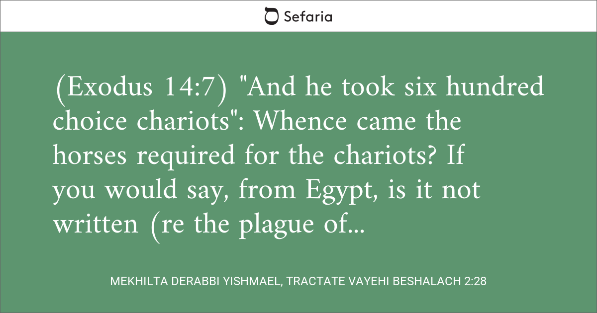 Mekhilta DeRabbi Yishmael, Tractate Vayehi Beshalach 2:28
