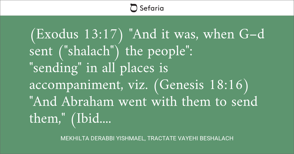 Mekhilta DeRabbi Yishmael, Tractate Vayehi Beshalach