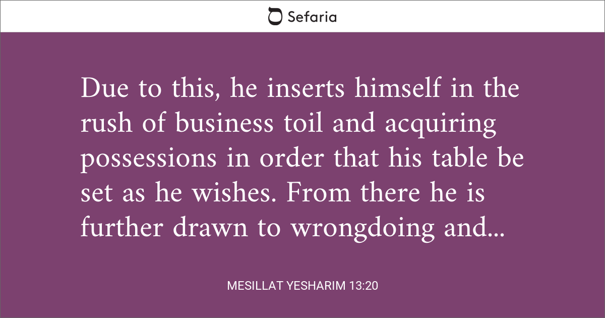 Mesillat Yesharim 13:20