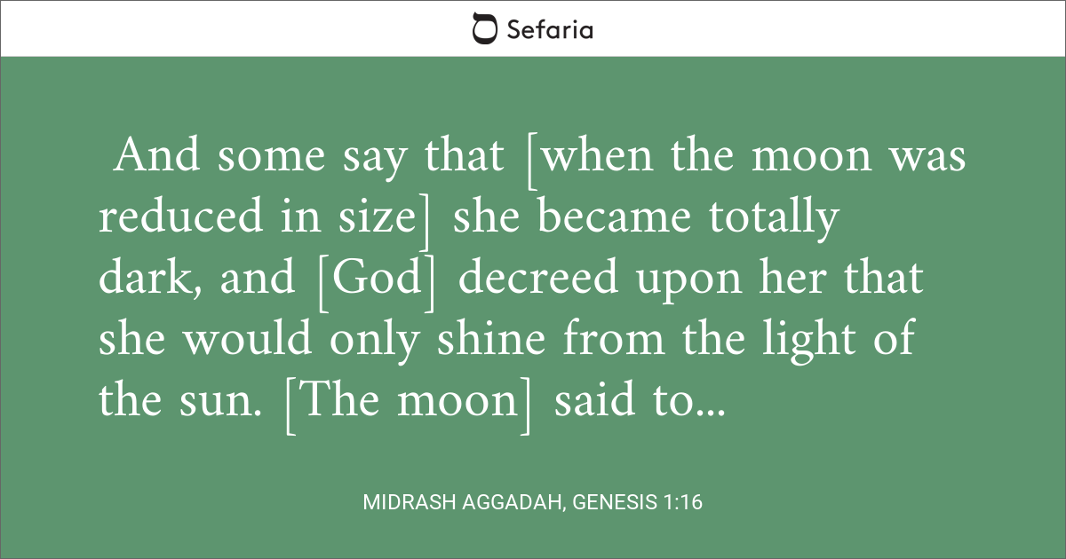 Midrash Aggadah, Genesis 1:16