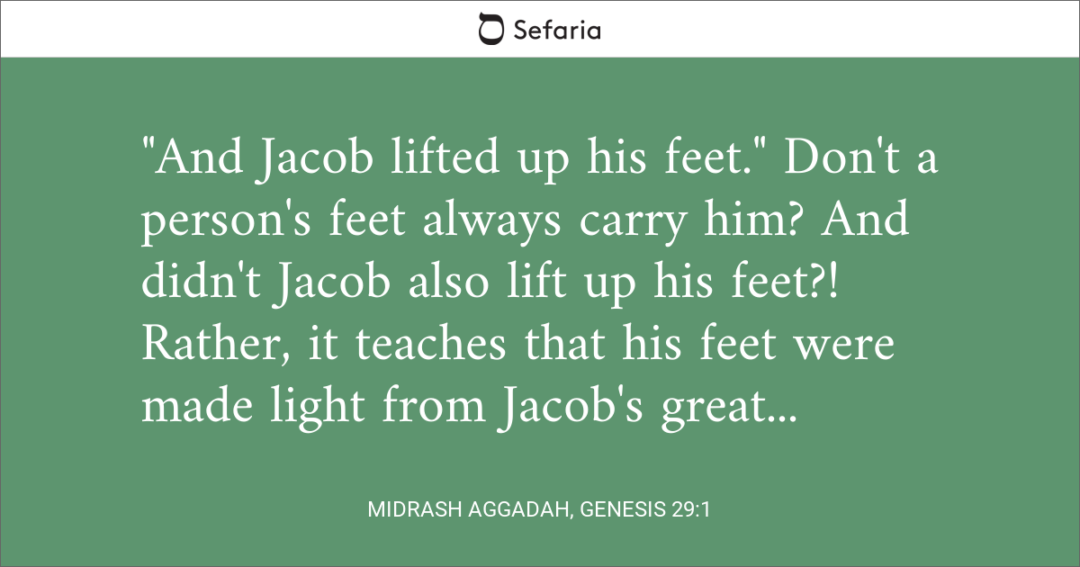 Midrash Aggadah, Genesis 29:1