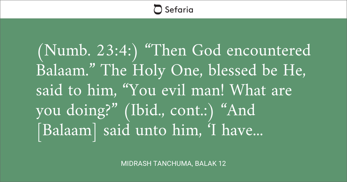 Midrash Tanchuma, Balak 12