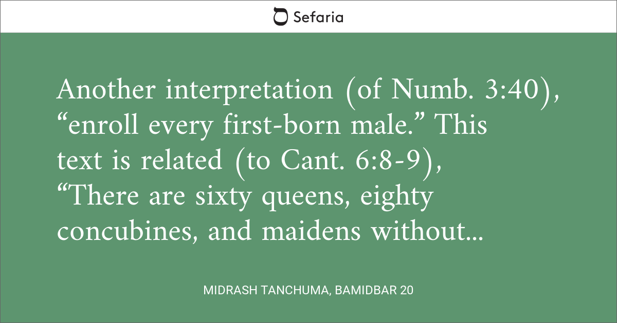 Midrash Tanchuma, Bamidbar 20