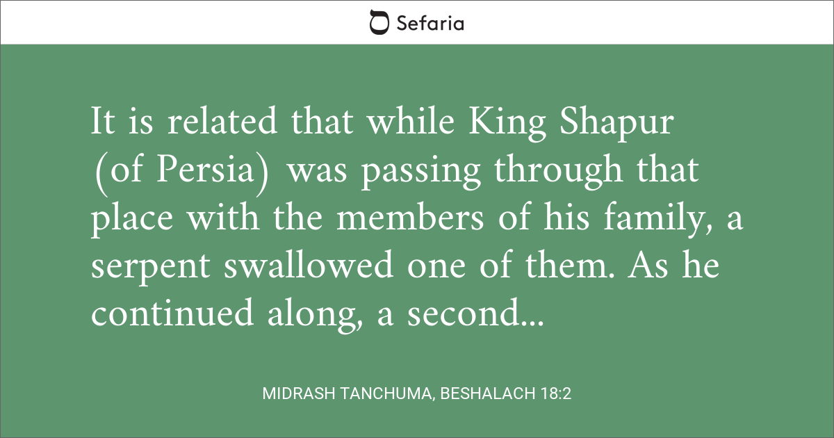 Midrash Tanchuma, Beshalach 18:2