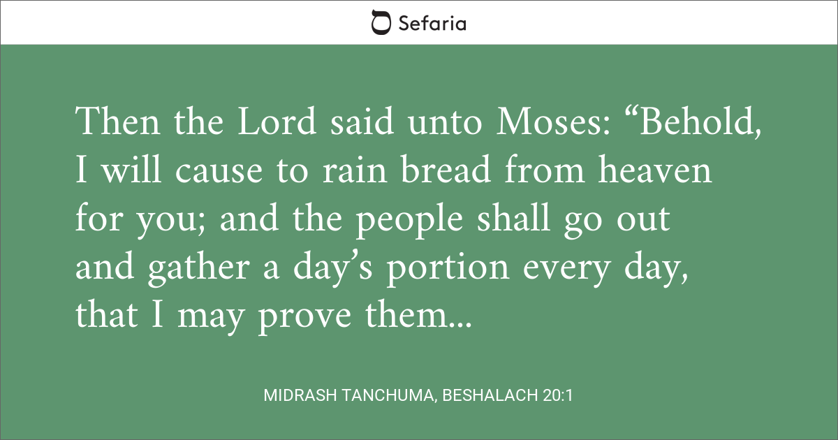 Midrash Tanchuma, Beshalach 20:1