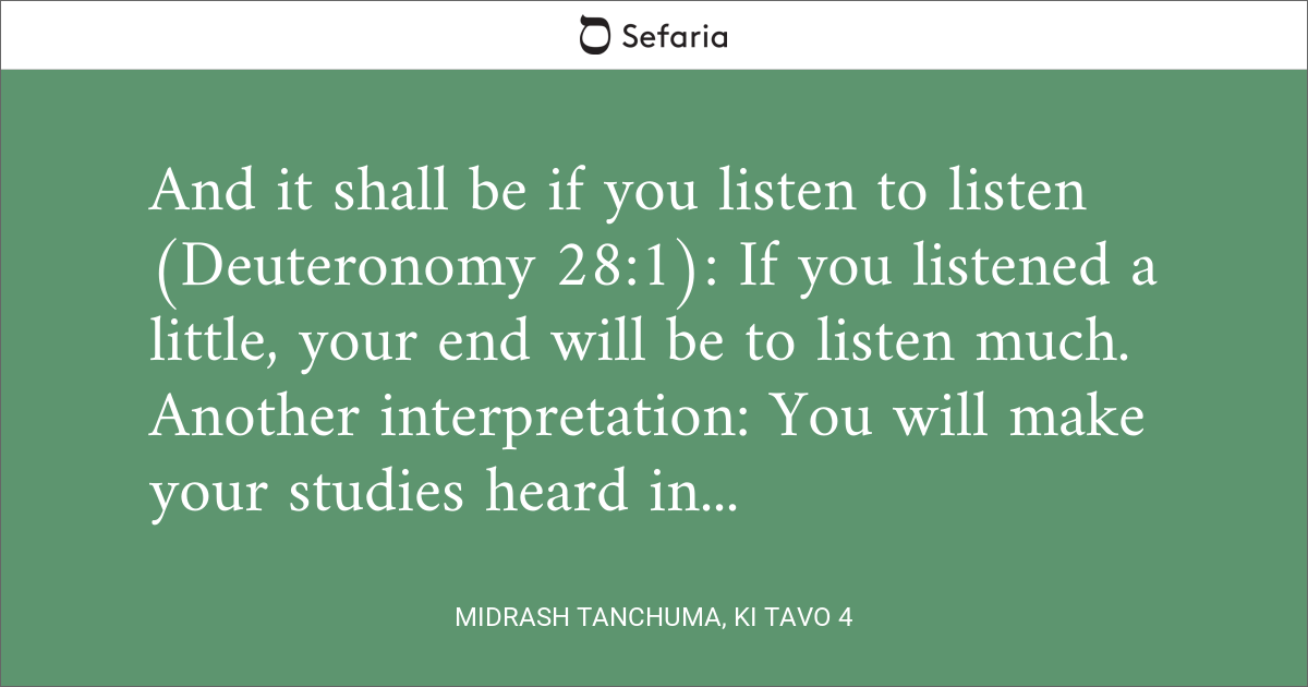 Midrash Tanchuma, Ki Tavo 4