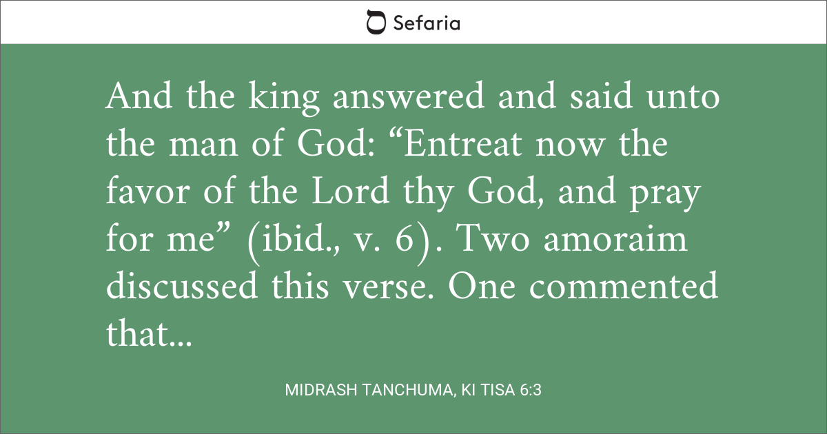 Midrash Tanchuma, Ki Tisa 6:3