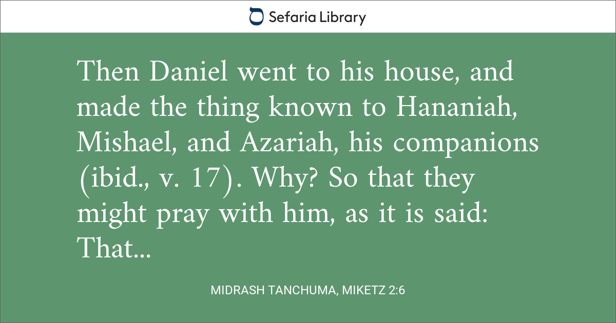 Midrash Tanchuma, Miketz 2:6 | Sefaria Library