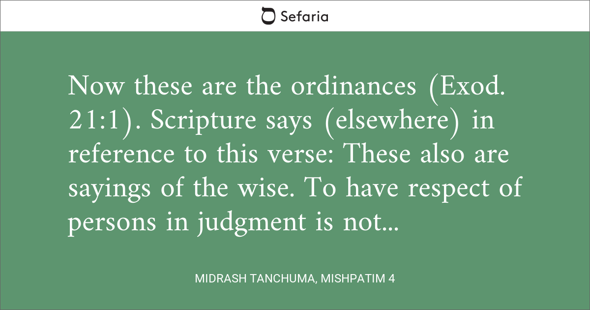 Midrash Tanchuma, Mishpatim 4