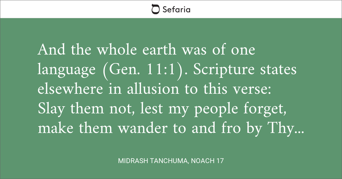 Midrash Tanchuma, Noach 17