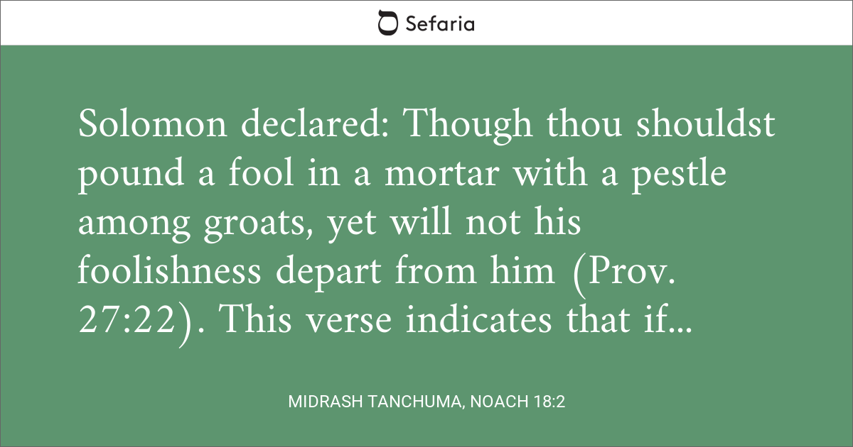 Midrash Tanchuma, Noach 18:2