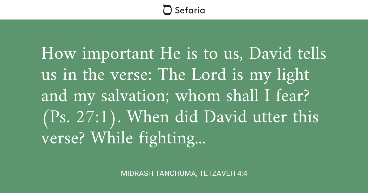 Midrash Tanchuma, Tetzaveh 4:4