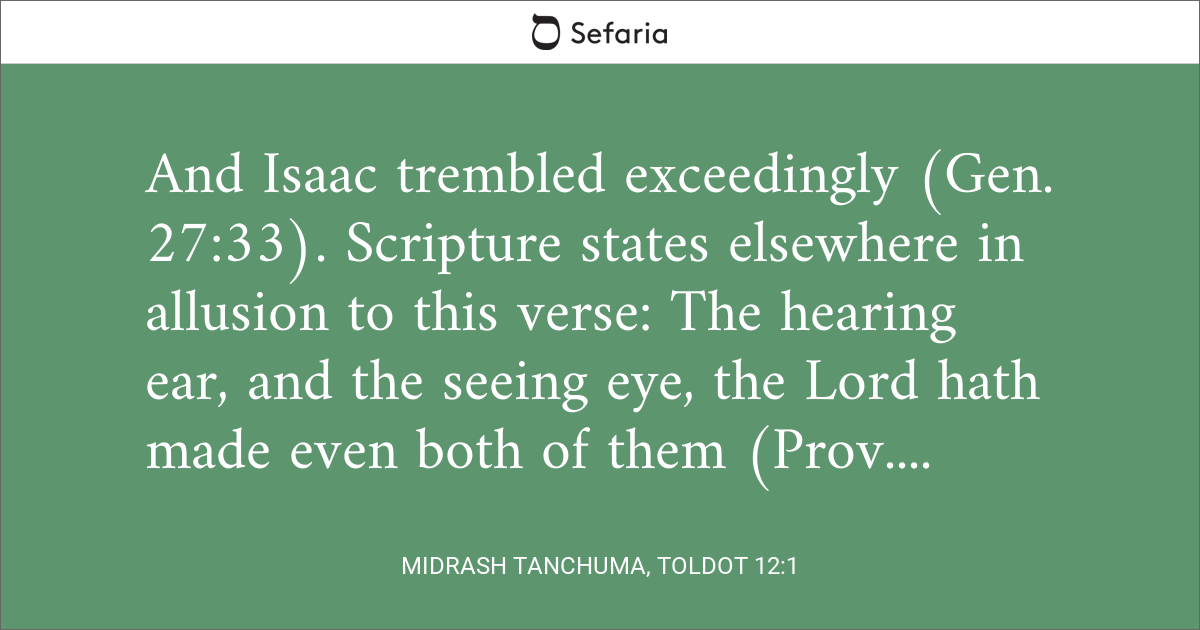 Midrash Tanchuma, Toldot 12:1