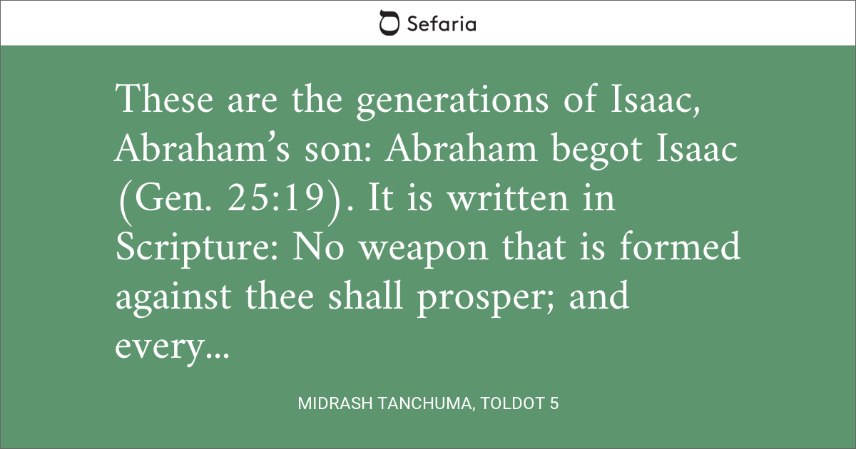Midrash Tanchuma, Toldot 5