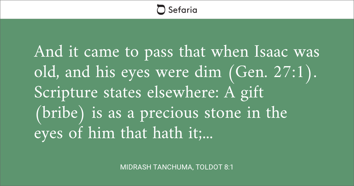 Midrash Tanchuma, Toldot 8:1