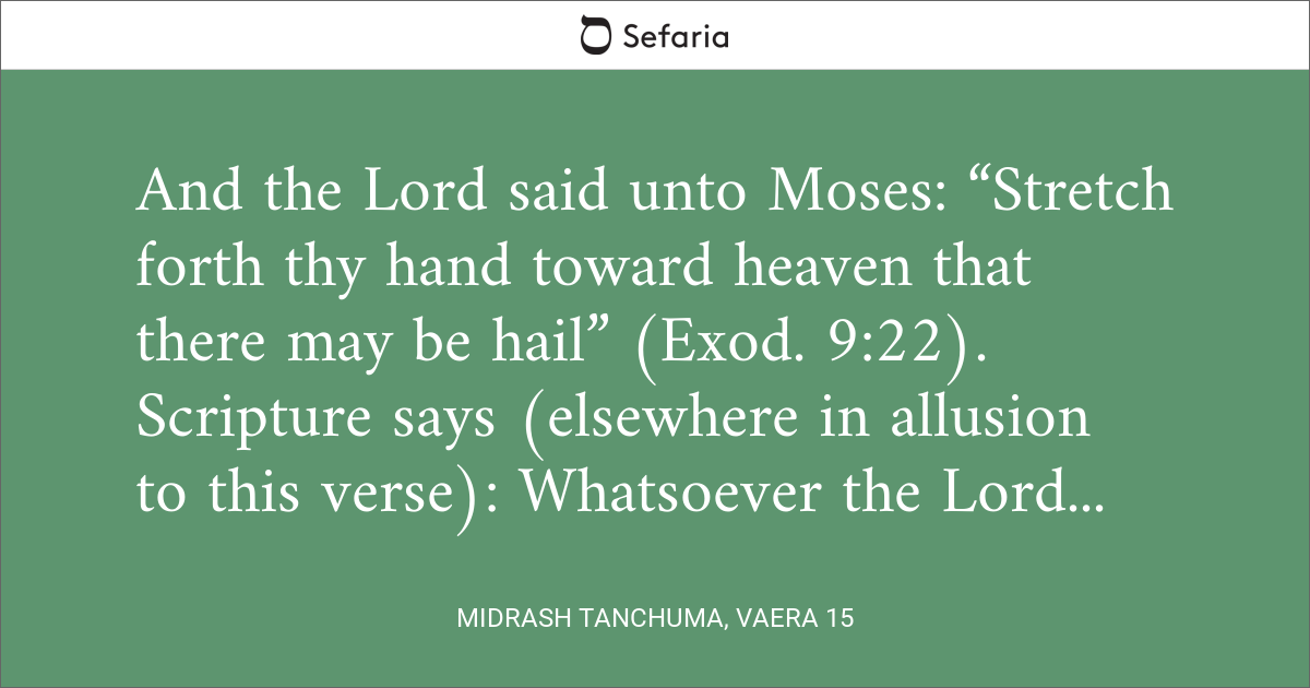 Midrash Tanchuma, Vaera 15