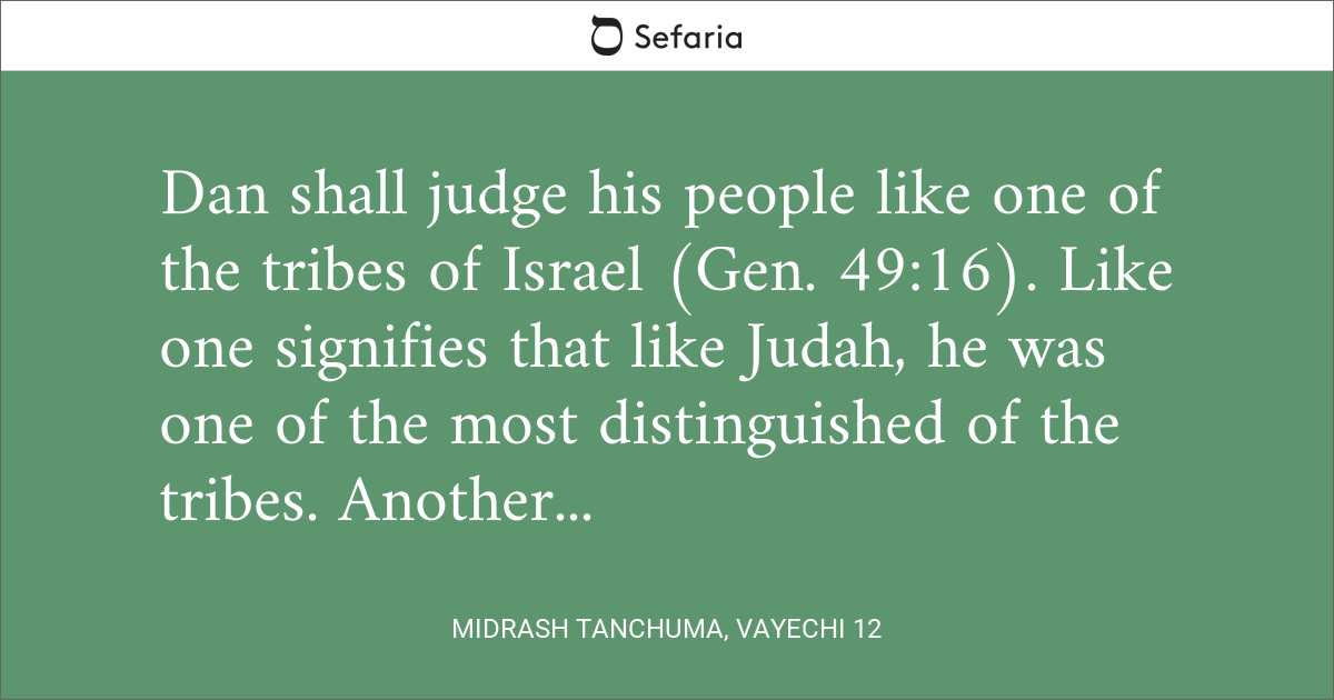 Midrash Tanchuma, Vayechi 12