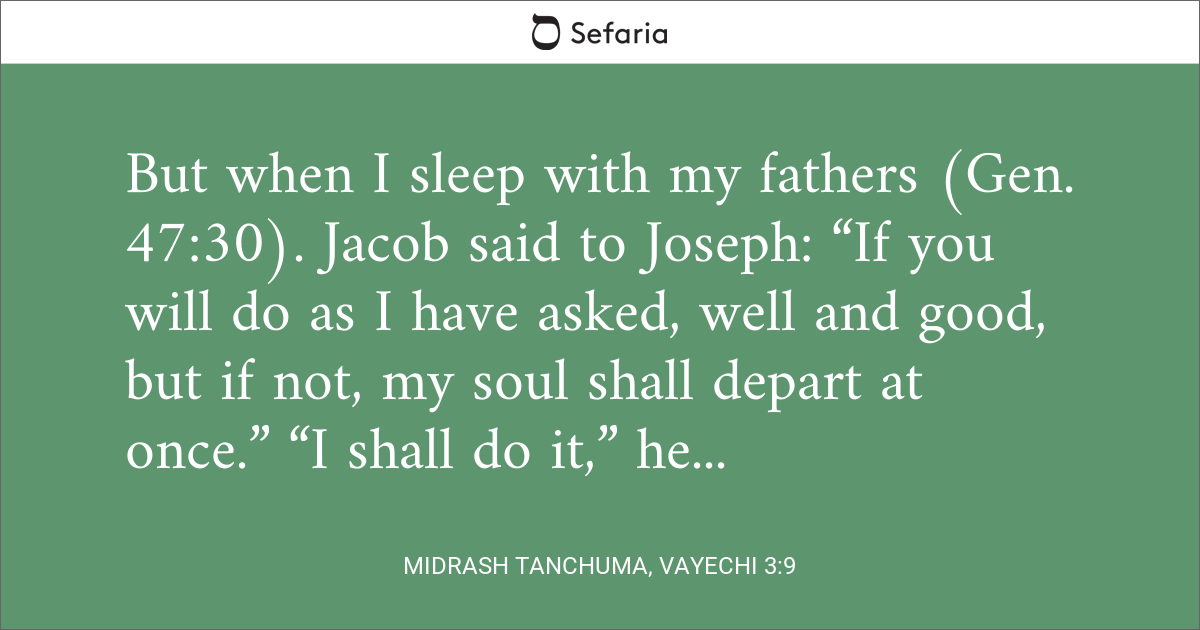 Midrash Tanchuma, Vayechi 3:9