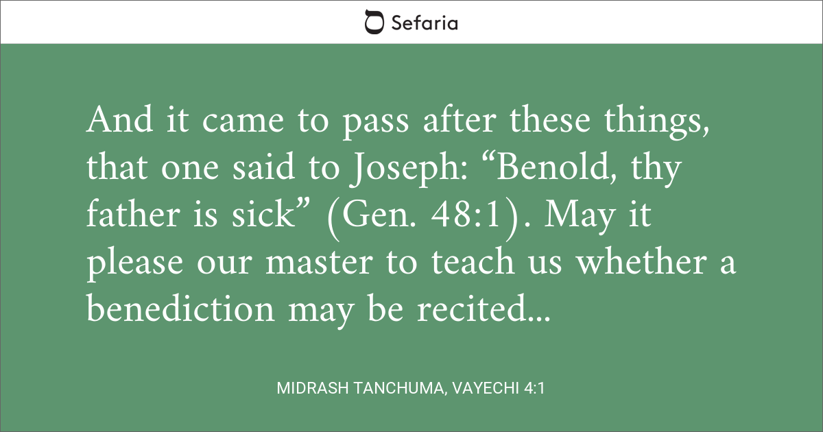 Midrash Tanchuma, Vayechi 4:1