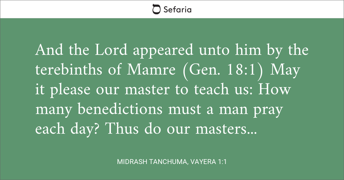Midrash Tanchuma, Vayera 1:1