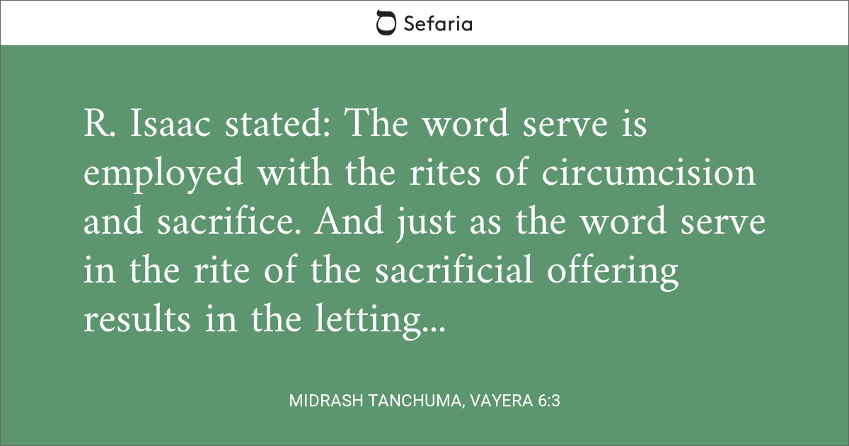 Midrash Tanchuma, Vayera 6:3 | Sefaria Library