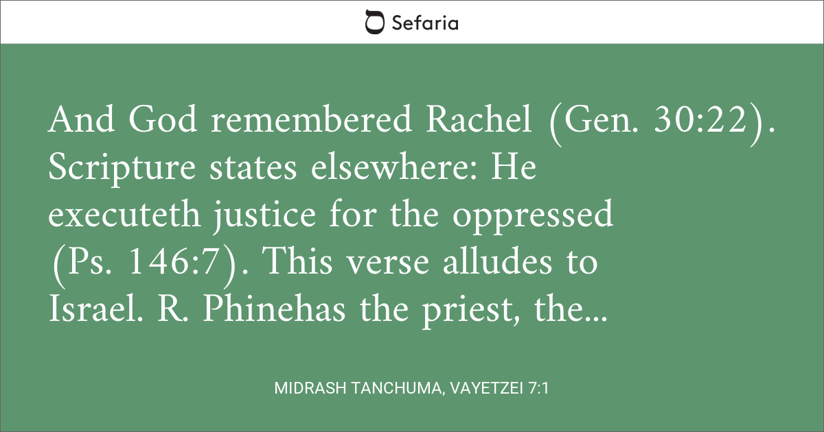 Midrash Tanchuma, Vayetzei 7:1