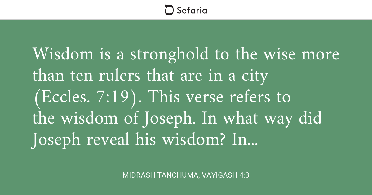 Midrash Tanchuma, Vayigash 4:3