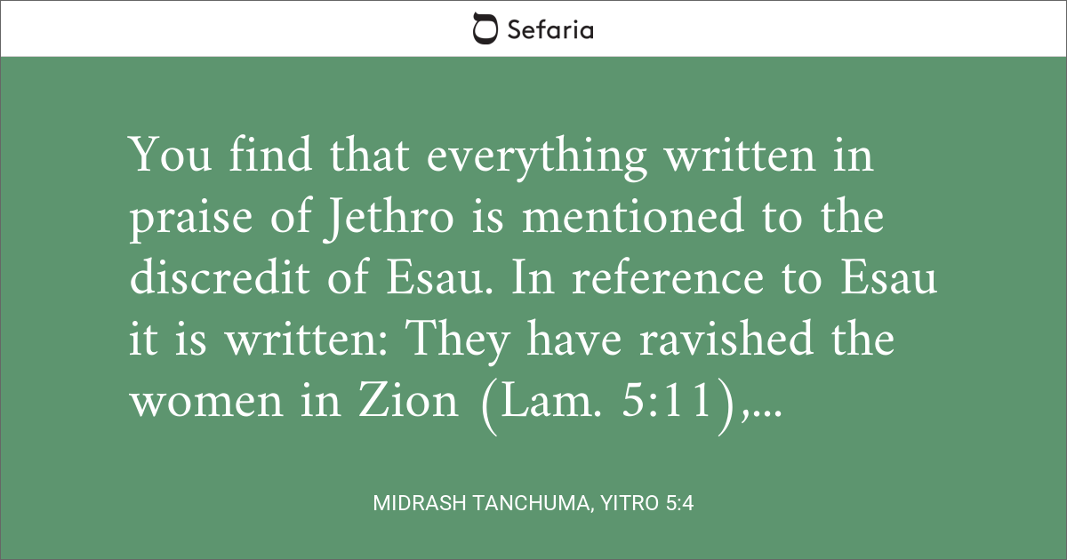 Midrash Tanchuma, Yitro 5:4