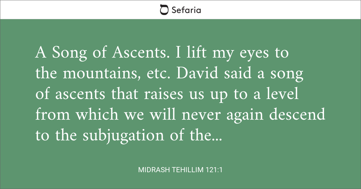 Midrash Tehillim 121:1