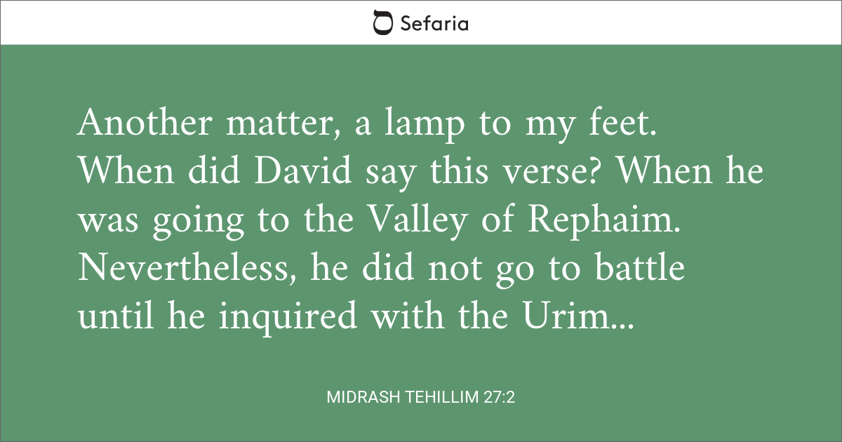 Midrash Tehillim 27:2