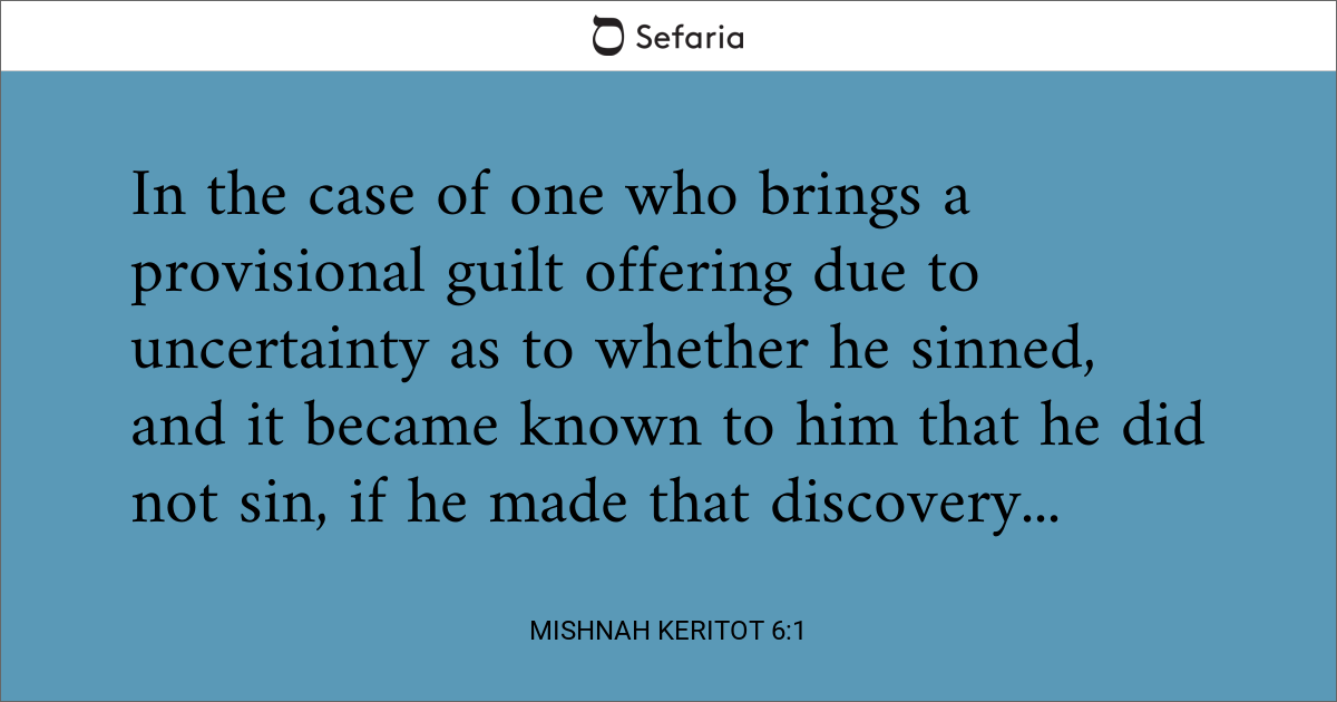 Mishnah Keritot 6:1