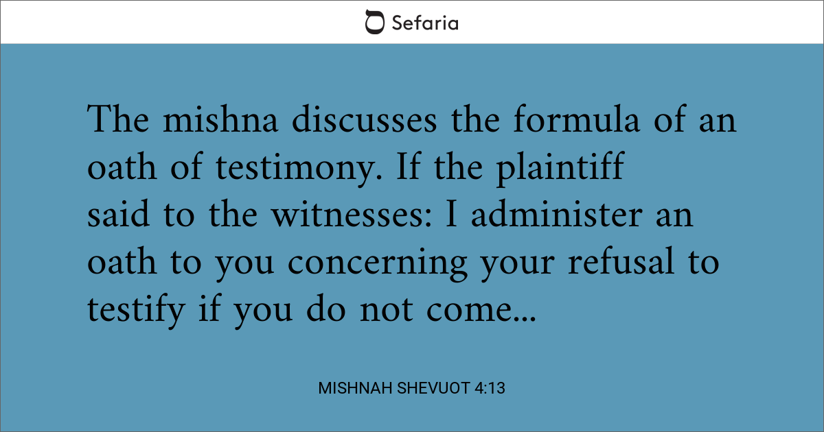 Mishnah Shevuot 4:13