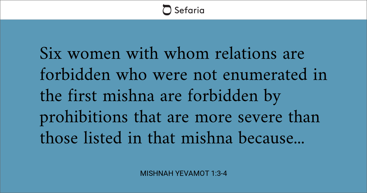 Mishnah Yevamot 1:3-4