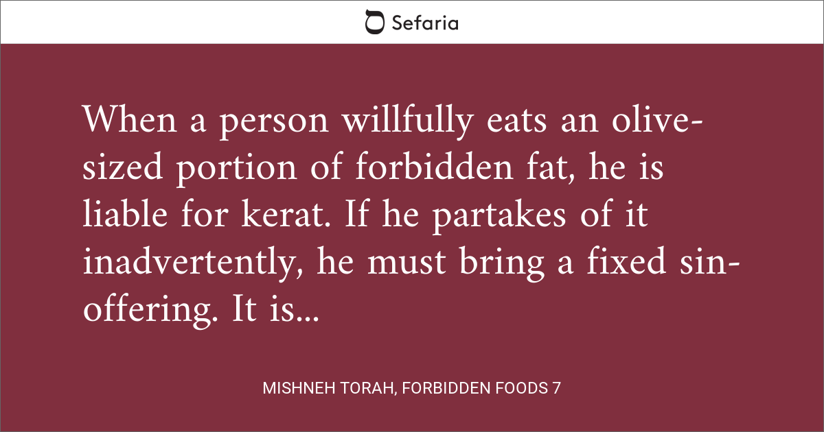 Mishneh Torah, Forbidden Foods 7