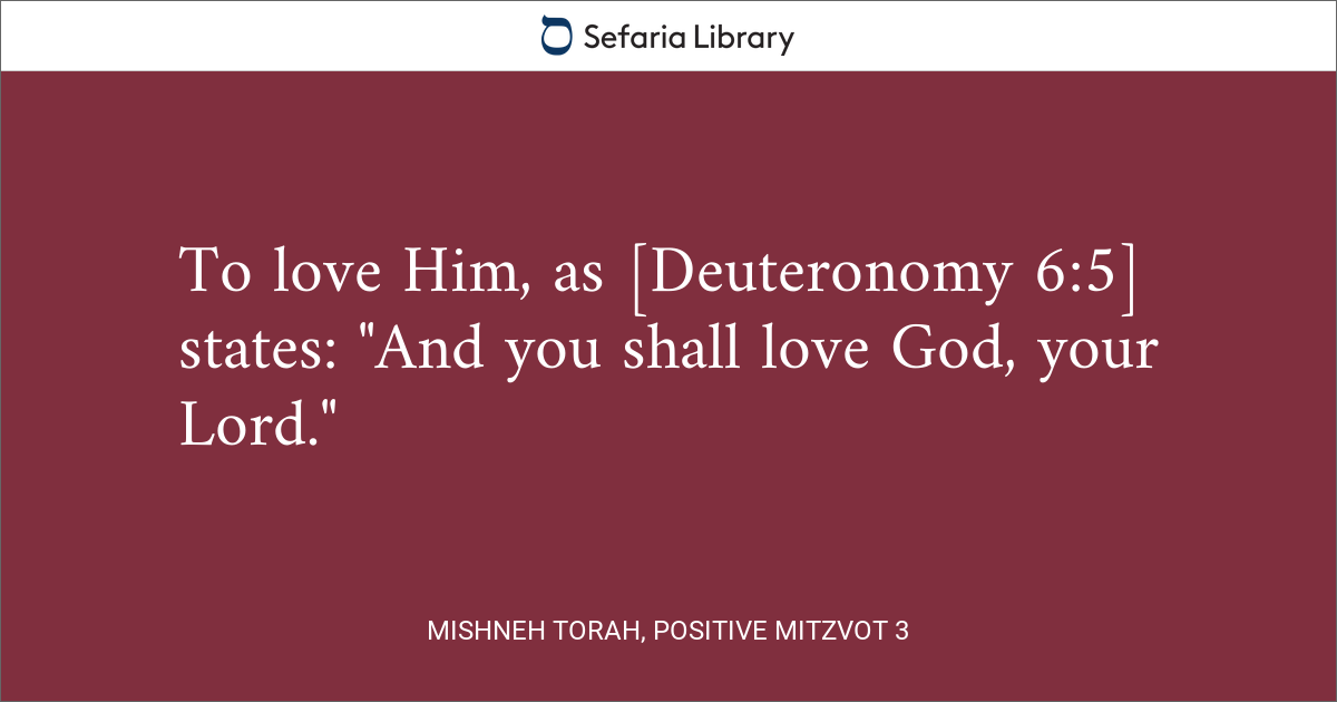 Mishneh Torah, Positive Mitzvot 3