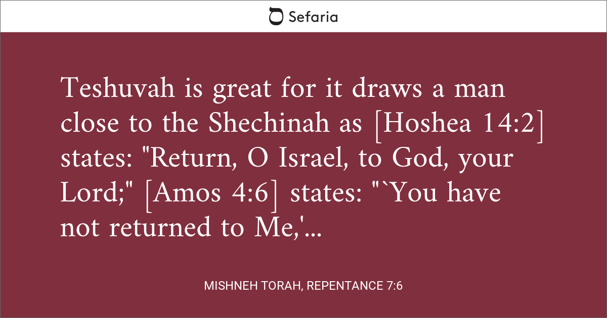 Mishneh Torah, Repentance 7:6