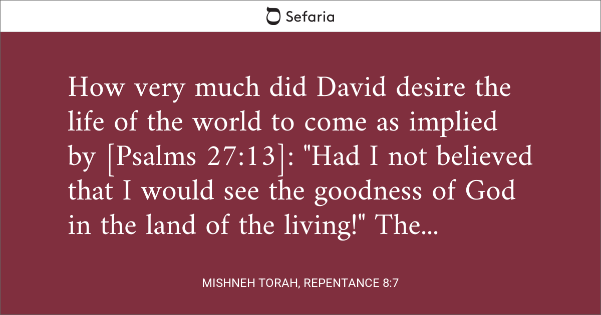 Mishneh Torah, Repentance 8:7