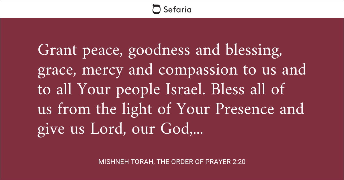 Mishneh Torah, The Order of Prayer 2:20