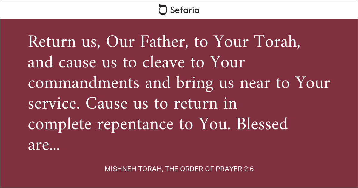 Mishneh Torah, The Order of Prayer 2:6