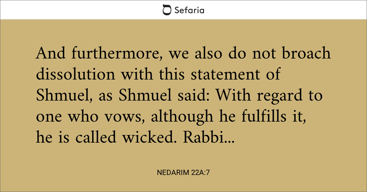 Nedarim 22a:7