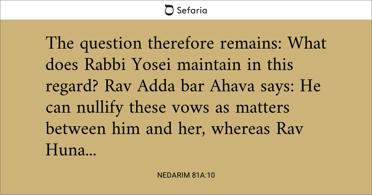 Nedarim 81a:10
