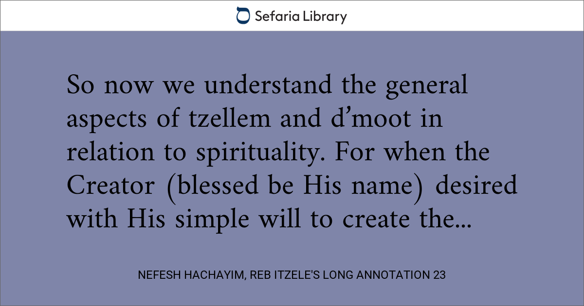 Nefesh HaChayim, Reb Itzele's Long Annotation 23 | Sefaria Library