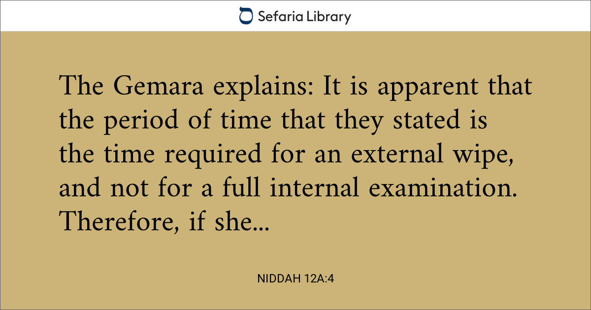 Niddah 12a:4 | Sefaria Library