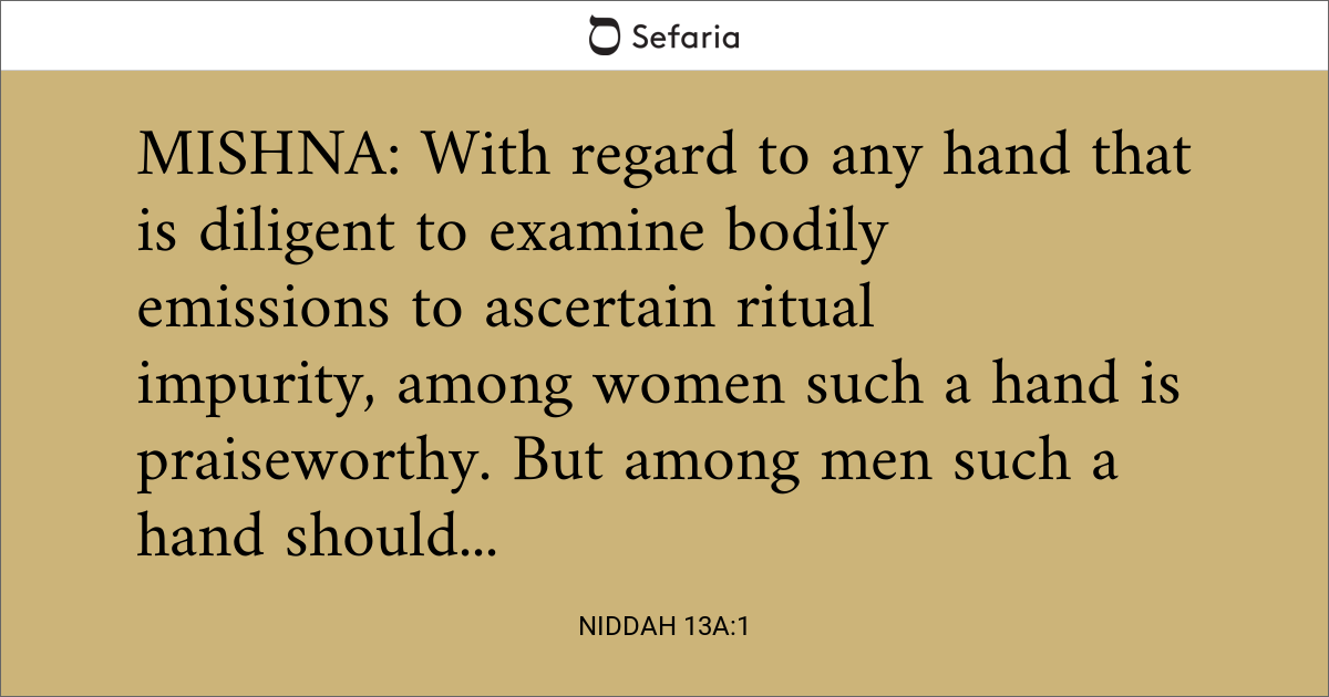 Niddah 13a:1