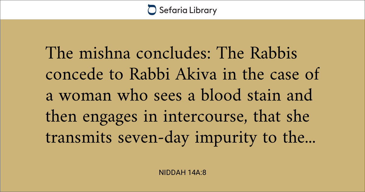 Niddah 14a:8 | Sefaria Library
